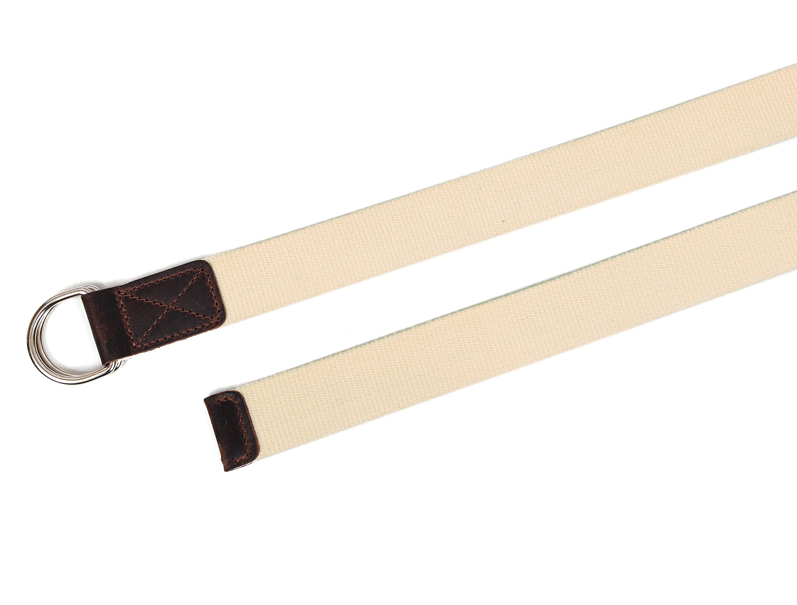 Aaron Leather Goods Canvas Belt with D-ring for men & women 1 or 3 pcs Black Brown Green (Blue, L/XL (36"-42" Waist))