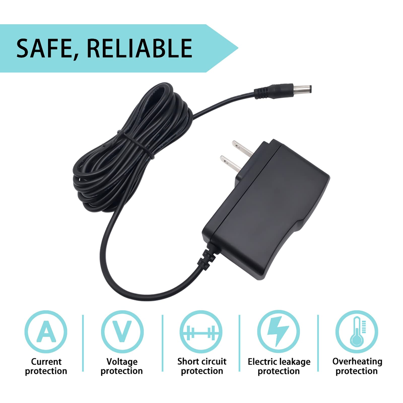 9V AC DC Power Supply Adapter Charger for BOSS Roland PSB-1U PSB1U Effect Pedal and BOSS Roland GT-10 GT-10B BCB-60 Multi-Effects Guitar with 6ft Long Cord