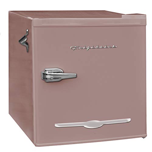 Frigidaire EFR176-CORAL 1.6 cu ft Coral Retro Fridge with Side Bottle Opener. for The Office, Dorm Room or Cabin
