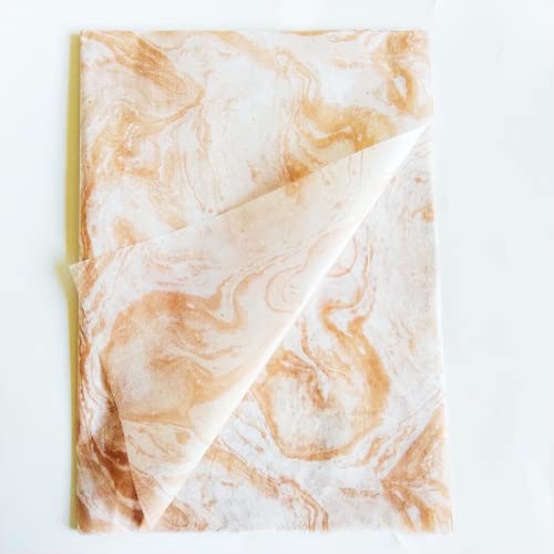 MORANTI Rose Gold Marble Pattern Bulk Tissue Paper Gift Wrap 25 Sheets 19.7" x 27.5" for Birthday Wedding Graduate Gift Bags Holiday Party Wrapping Gift Tissue Paper