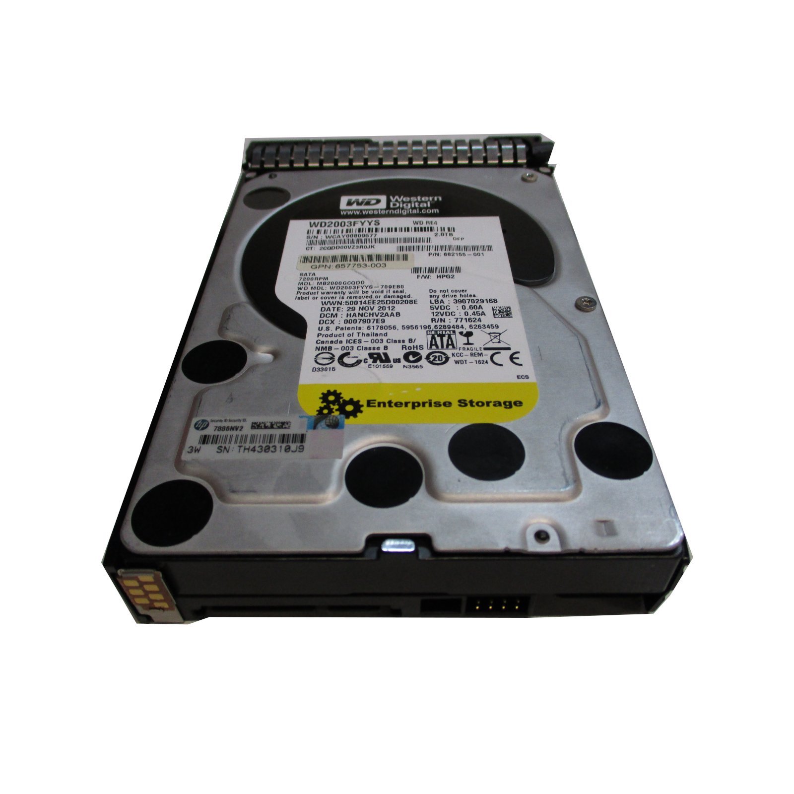 HP 2TB 6G SATA 7.2K RPM LFF SC MIDLINE HDD 658079-B21 (Renewed)