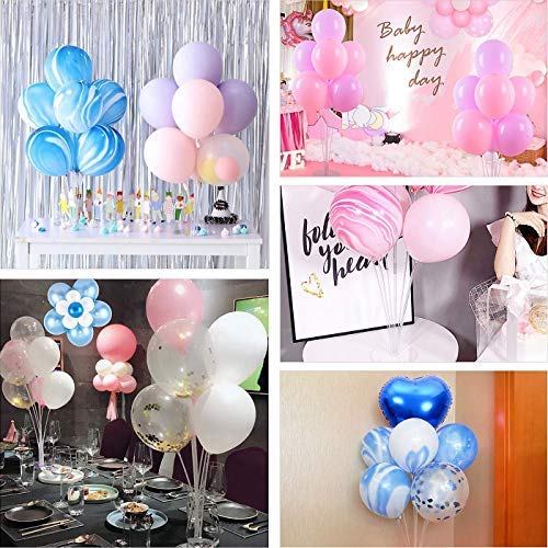 BEISHIDA 8 Sets Balloon Stand Kit 8, Balloon Centerpieces for Tables, Balloon Holder for Wedding Baby Shower Graduation Party Decorations 30th 40th 50th 60th Birthday Decorations (without balloons)