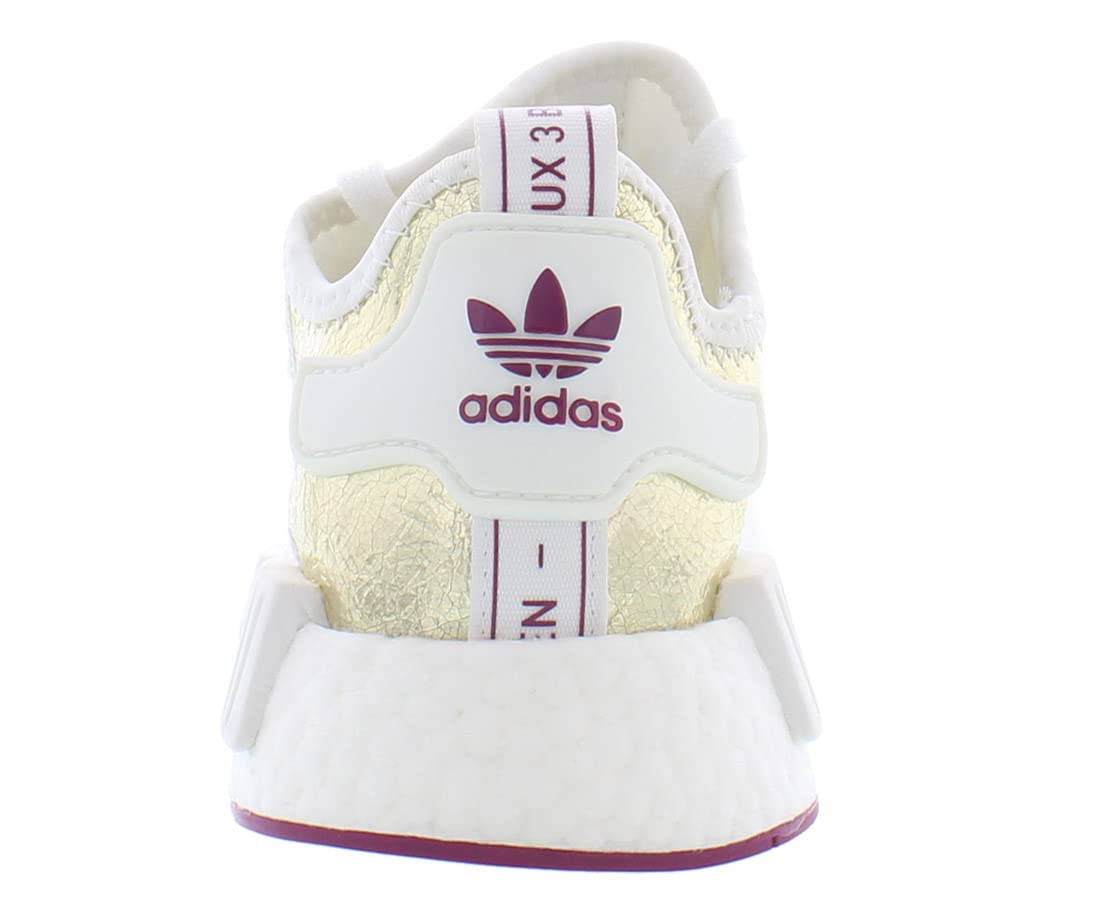 adidas Originals NMD R1 Womens Shoes Size 8, Color: White/Berry/Gold