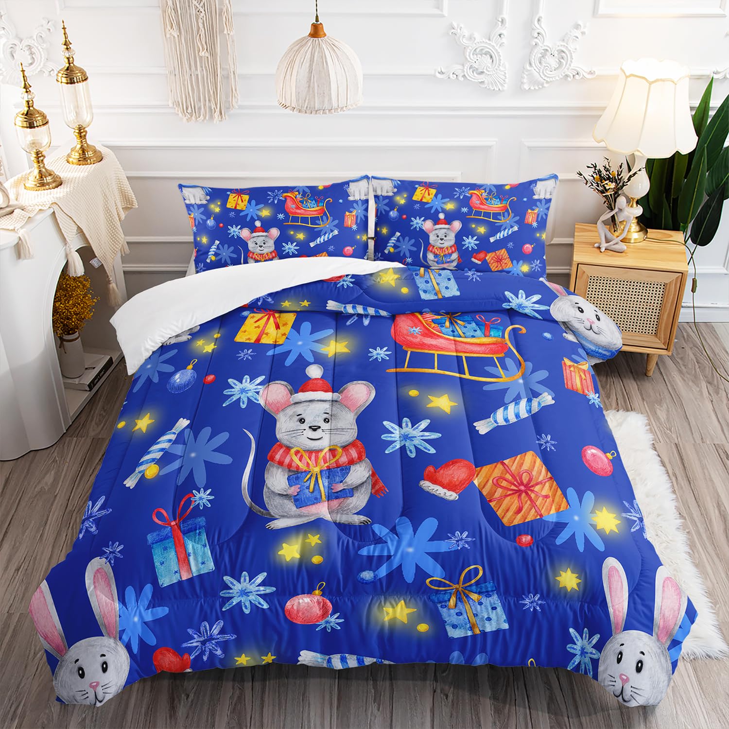 BSNTHO Cute Dinosaur Comforter Set Queen Size,Pink Dinosaur 3 Piece Bedding Set,Girls Comforter with Pillow Shames, for All Seasons, Ultra-Soft, Lightweight, Breathable