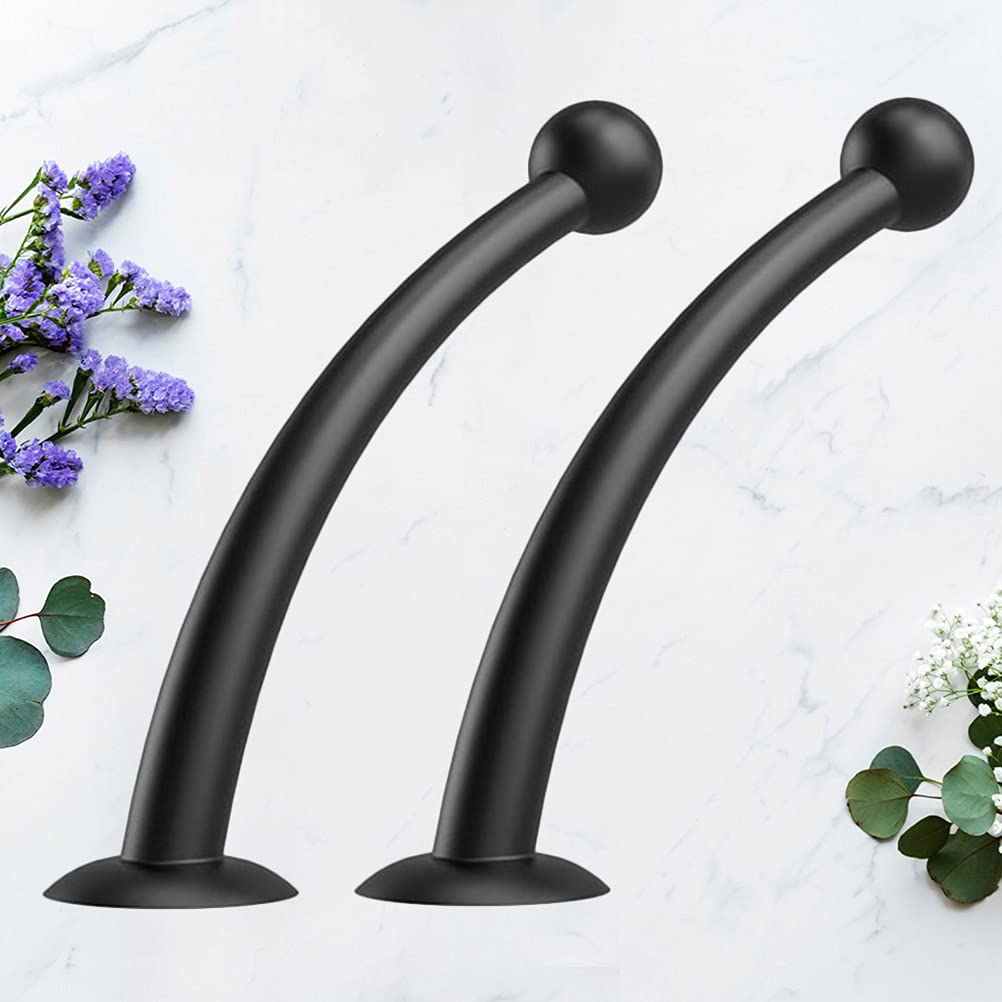 Abaodam 1 Pair Helmet Silicone Suction Cup Tentacles Antenna Sucker Tentacles Accessories (Pair of Black Tentacles) Bike Part and Accessories
