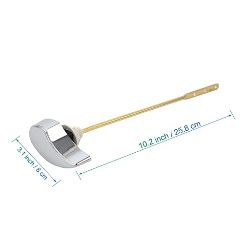 AMAYJUELONG Toilet Flush Tank Lever Compatible with TOTO THU004 Trip Lever, Toilet Handle Replacement Trip Levers, Side-Mounted Toilet Trip Lever with Brass Arm, Flush Handle in Polished Chrome