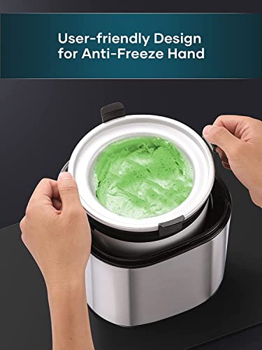 Ice Cream Maker Machine, INTASTING 1.6 Quart Frozen Yogurt-Sorbet, Auto Shut-Off, Double-Insulated Freezer Bowl, Suitable for Homemade Ice Cream, Gelato