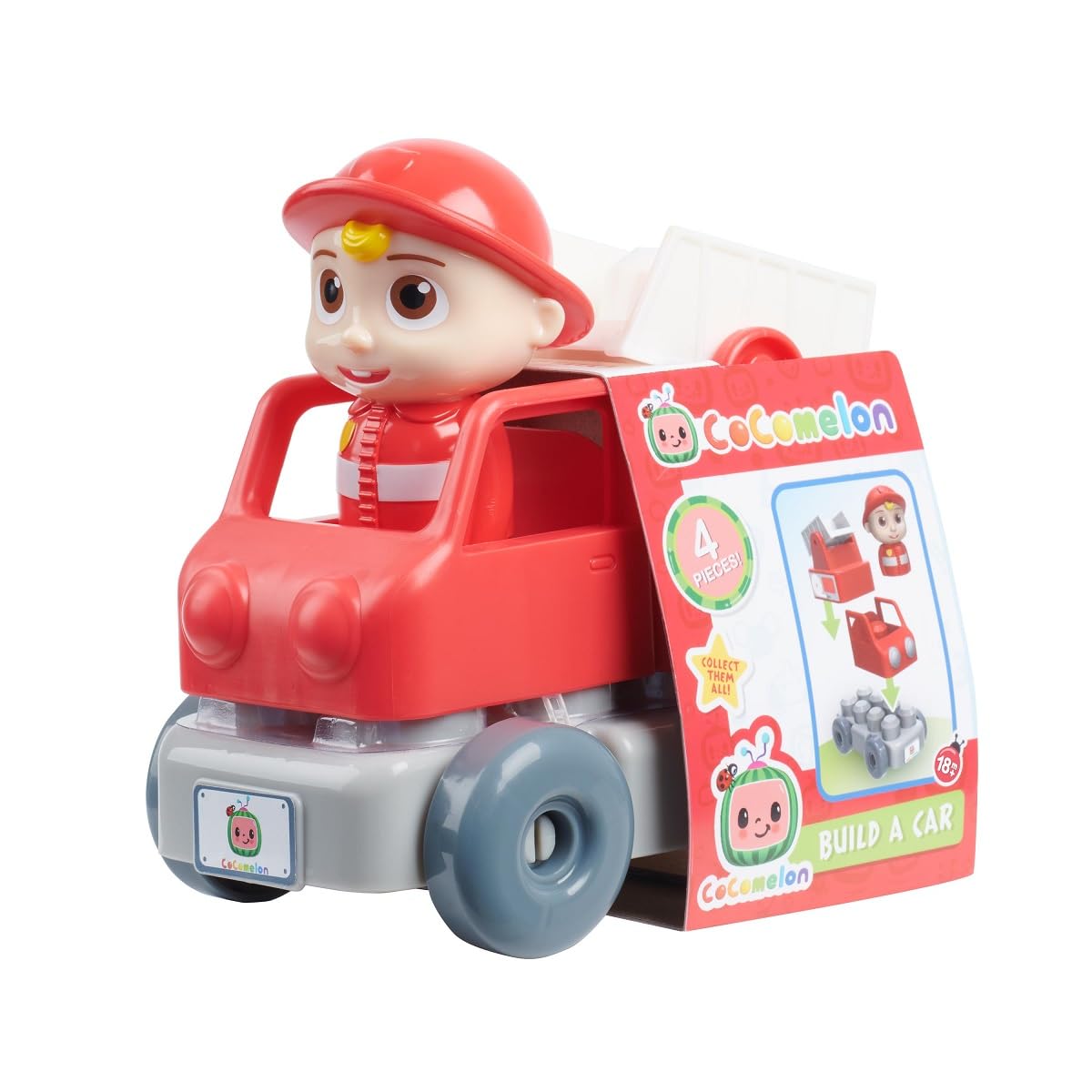 Cocomelon Build A Vehicle Playset, Includes 3 Vehicle Sets, Styles May Vary, Officially Licensed Kids Toys for Ages 18 Month by Just Play