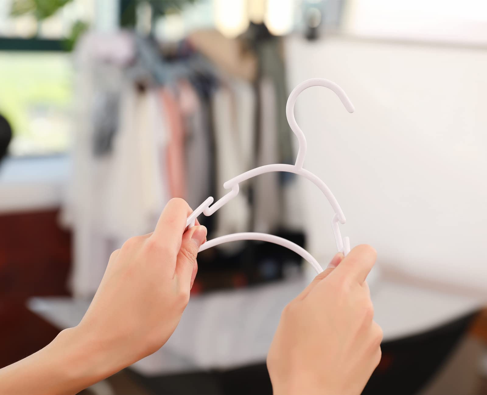 Baby Clothes Hangers,120 Pack White Kids Plastic Hangers for Closet,Toddler,Infant,Child,Newborn's Coat Hangers Ideal for Laundry and Nursery's Everyday Standard Use