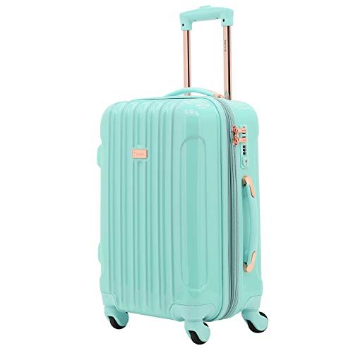 kensie Women's Alma Hardside Spinner Luggage, Expandable, Opal, Carry-On 20-Inch