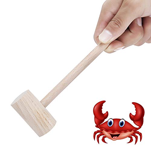 Wood Crab & Mallets Mallets, Natural Beech Wood Hammers, Set of 12