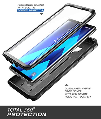 SUPCASE Unicorn Beetle PRO Series Phone Case for Samsung Galaxy Note 9, Full-Body Rugged Holster Case with Built-in Screen Protector for Samsung Galaxy Note 9 2018 (Black)