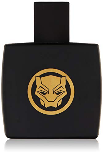 Marvel Black Panther, Fragrance, For Men, Eau De Toilette, EDT, 3.4oz, 100ml, Cologne, Spray, Made in Spain, By Air Val International, Black and Gold, Essence of Wakanda, 3.4Fl Oz