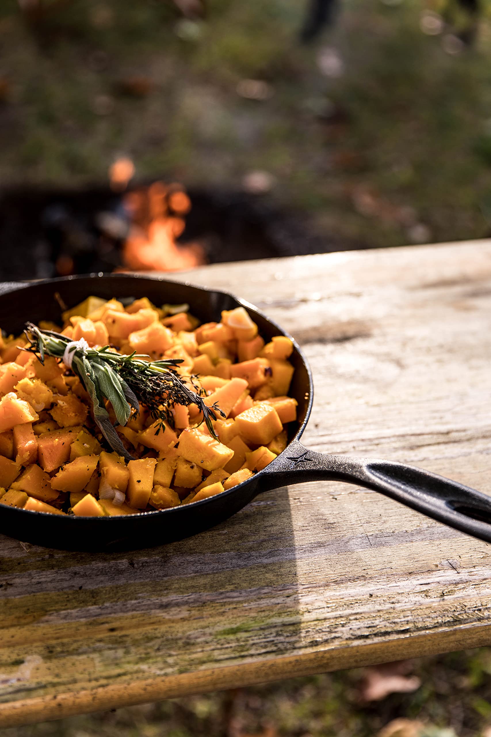 Barebones 12-Inch Cast Iron Skillet - Non Stick Frying Pans - Camping Skillet