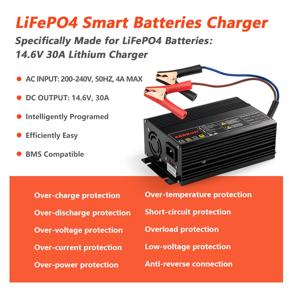 Ardroit LifePO4 Battery Charger (14.6V 30A)