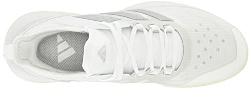 adidas Women's Adizero Ubersonic 4.1 Sneaker, White/Silver Metallic/Grey, 7.5