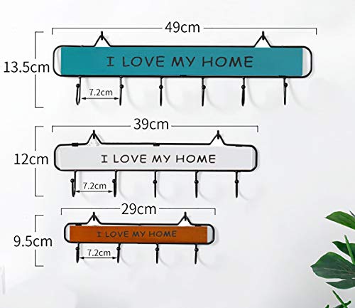 Zembros Coat Rack Wall Mounted, Set of 3 Hangers With Different Sizes (6,5 and 4 hooks), With Wood and Metal the hook Rail Can be for Coat Hat Purse Keys-Perfect for Your Entryway, Bedroom and Kitchen