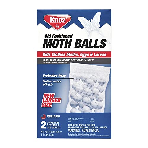 Enoz Made in The USA Old Fashioned Moth Balls - 1 Pound