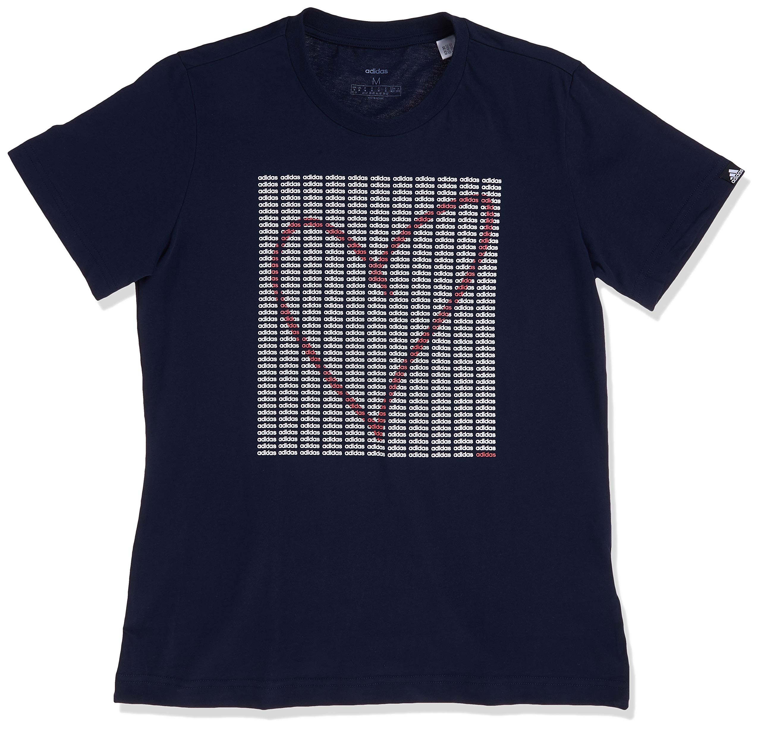adidas womens Adi Heart Graphic Tee Ink Large