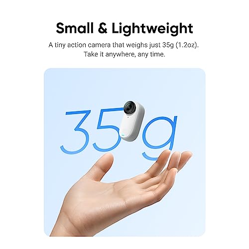 Insta360 GO 3 (64GB) β Small & Lightweight Action Camera, Portable and Versatile, Hands-Free POV, Mount Anywhere, Stabilization, Multifunctional Action Pod, Waterproof, for Travel, Sports, Vlog