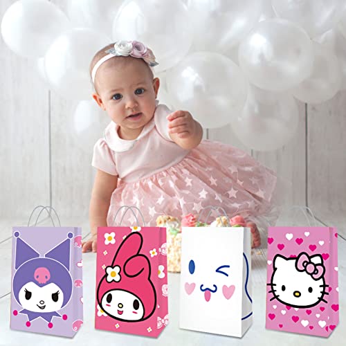 6PCS Kawaii Cartoon Kitty Birthday Decorations,Cute Desk Decorations,3D Double Side Honeycomb Table Toppers for Girls and Boys02