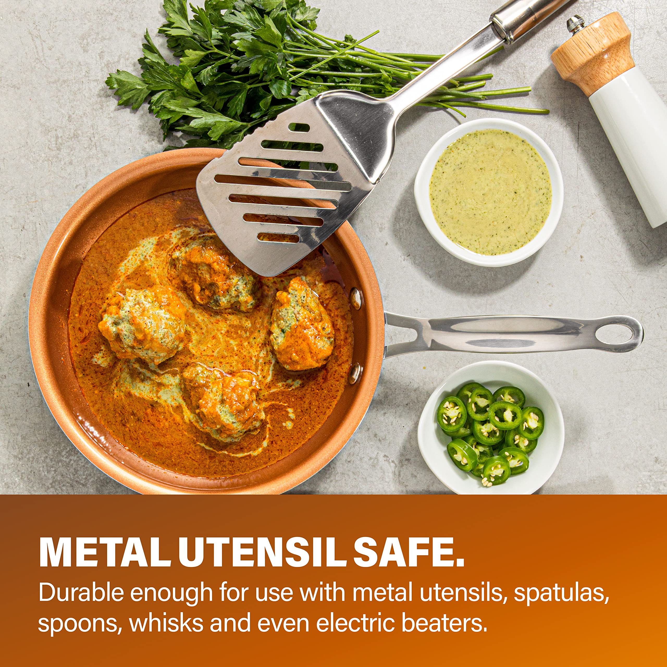 Gotham Steel 10 Piece Pots and Pans Set with Ultra Nonstick Diamond Surface, Includes Frying Pans, Stock Pots, Saucepans & More, Stay Cool Handles, Oven Metal Utensil & Dishwasher Safe, 100% PFOA Free