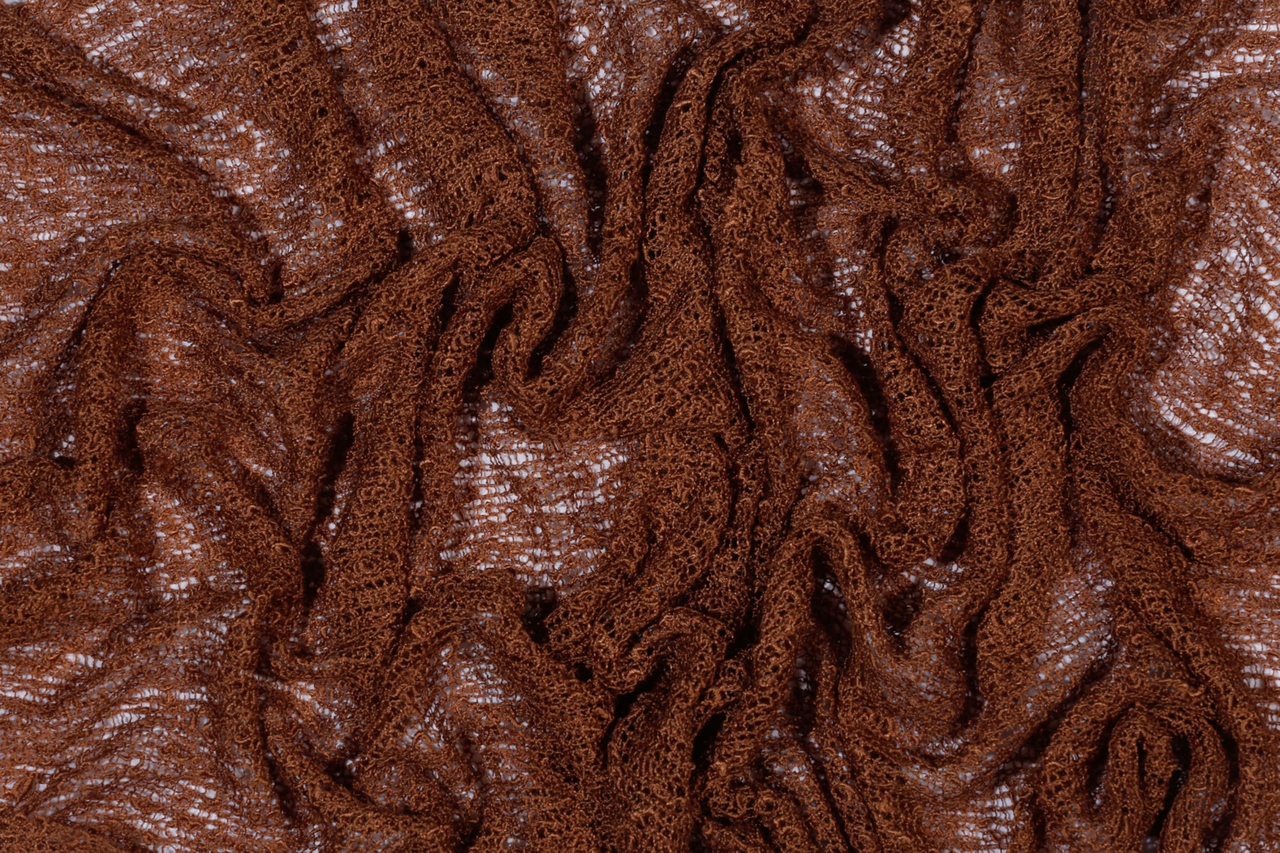 Matissa Newborn Baby Photography Prop Swaddle Cheesecloth Knit Crochet Wrap 16 Colors Available (Brown)