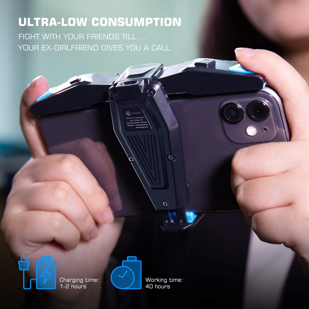 GameSir Mobile Game Controller F4 Falcon, Zero Latency Foldable Gaming Trigger, Plug and Play Mobile Trigger for Pubg, Knives Out, Rules of Survival, Call of Duty for Android and iOS Phone