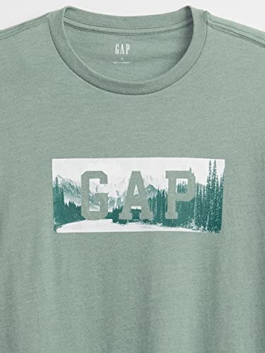 GAP Mens Vintage Logo Short Sleeve T-Shirt T Shirt, Gasoline Green, Large US