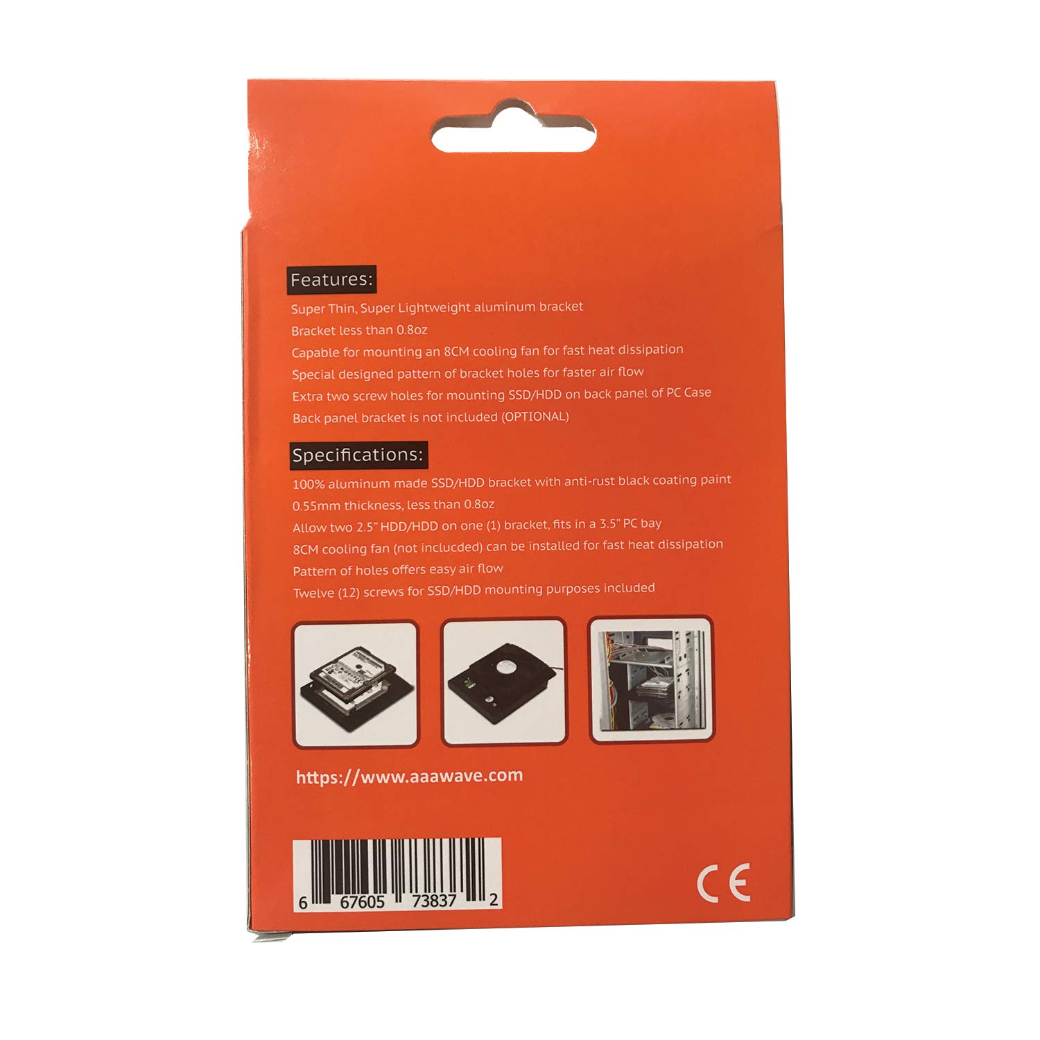 AAAwave Special Bundle - WDS500G2B0A 500GB 2.5" SSD Aluminum HDD/SSD Mounting Kit