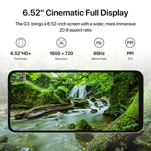 UMIDIGI Unlocked Smartphones G3, Android 13 Unlocked Smartphone, Dual Sim 4G LTE Mobile Phone, 4/64GB(1TBG Expandable), 6.52" HD+ Night Mode,5150mAh, GSM Unlocked Cell Phone