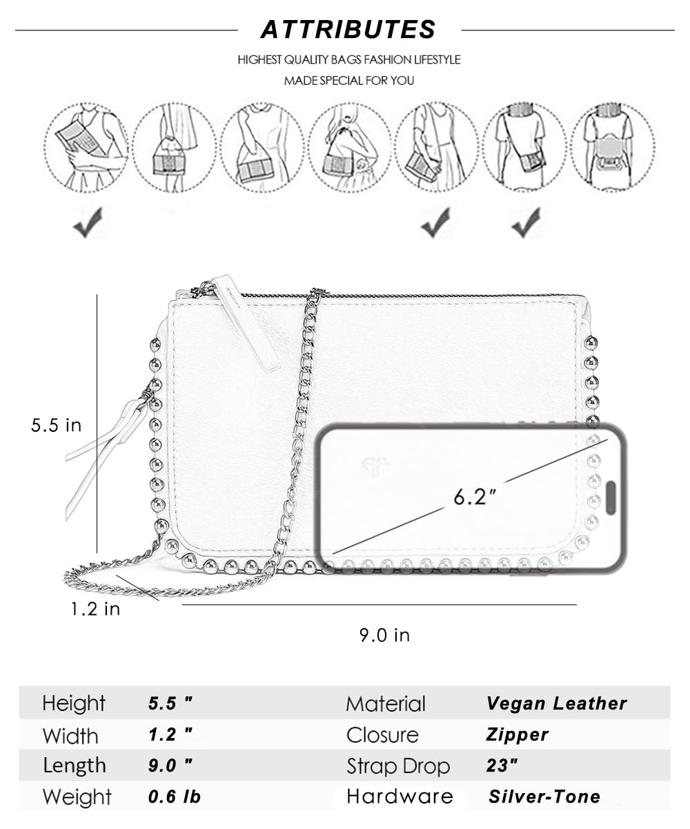 AFKOMST Small Clutch Purses for Women Summer Crossbody Bags and Straw Wristlet Handbags with Chain Strap