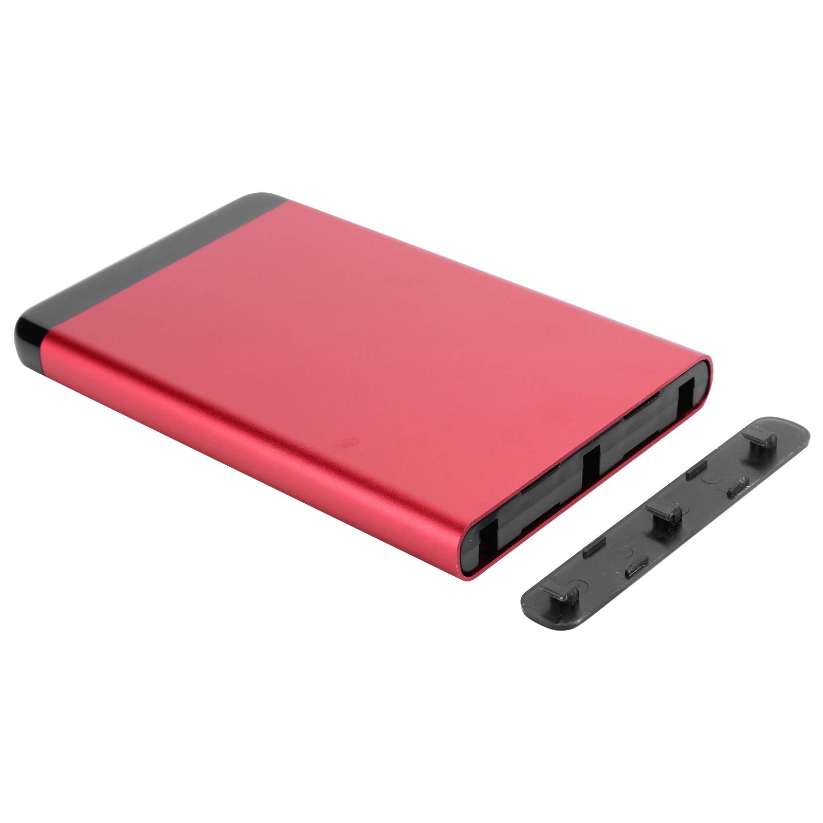 ASHATA Hard Drive Enclosure, USB 3.0 External Hard Drive Enclosure for 2.5 inch HDD SDD 8TB and Below, Mobile Hard Disk Box for Laptop Desktop, for Windows 98SE ME 2000 XP 7 8 10, Plug and Play (Red)
