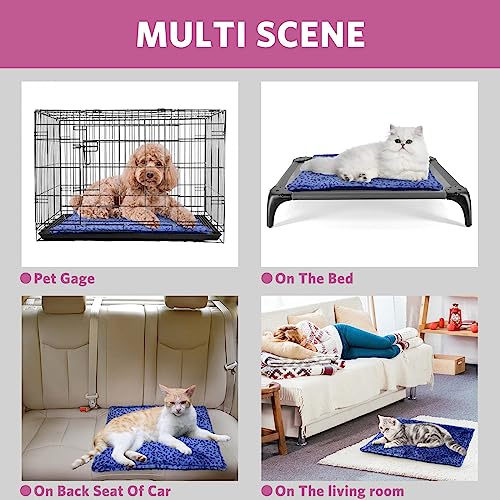 MARUNDA Self-Warming Cat Bed,Super Soft Dog Bed Crate Bed Blanket, Self Heating Cat Pad, Thermal Cat and Dog Warming Bed Mat. (Self-Warming, S - 22" * 15")