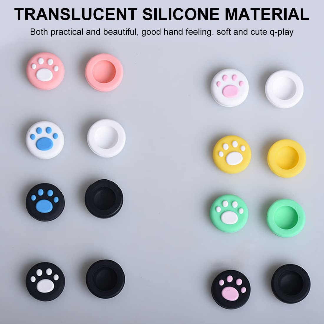Aibada 26 Piece Silicone Case Compatible with PS5/PS4/FAT/Slim/Pro Xbox One/Xbox 360 Controller (Cat Paw Model, Multicoloured)