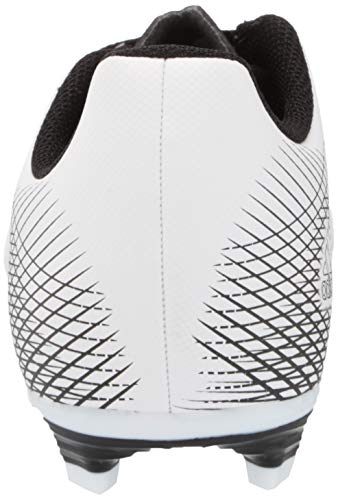 adidas Boy's X GHOSTED.4 Soccer Shoe, White/Black/Silver, 13 Little Kid