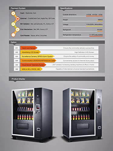 EPEX Combo Vending Machine with Dual Zone Temp Control - Small Snack & Cold Drink