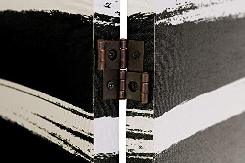 Kiera Grace Stockholm Dahl Decorative 3-Panel Room Divider for Home & Office, 47" W x 71" H x 1" L, Black