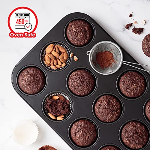 Baking Set β 6 Piece β Deluxe Non Stick Black Coating Inside and Outside β Carbon Steel Bakeware Set β PFOA PFOS and PTFE Free by Bakken