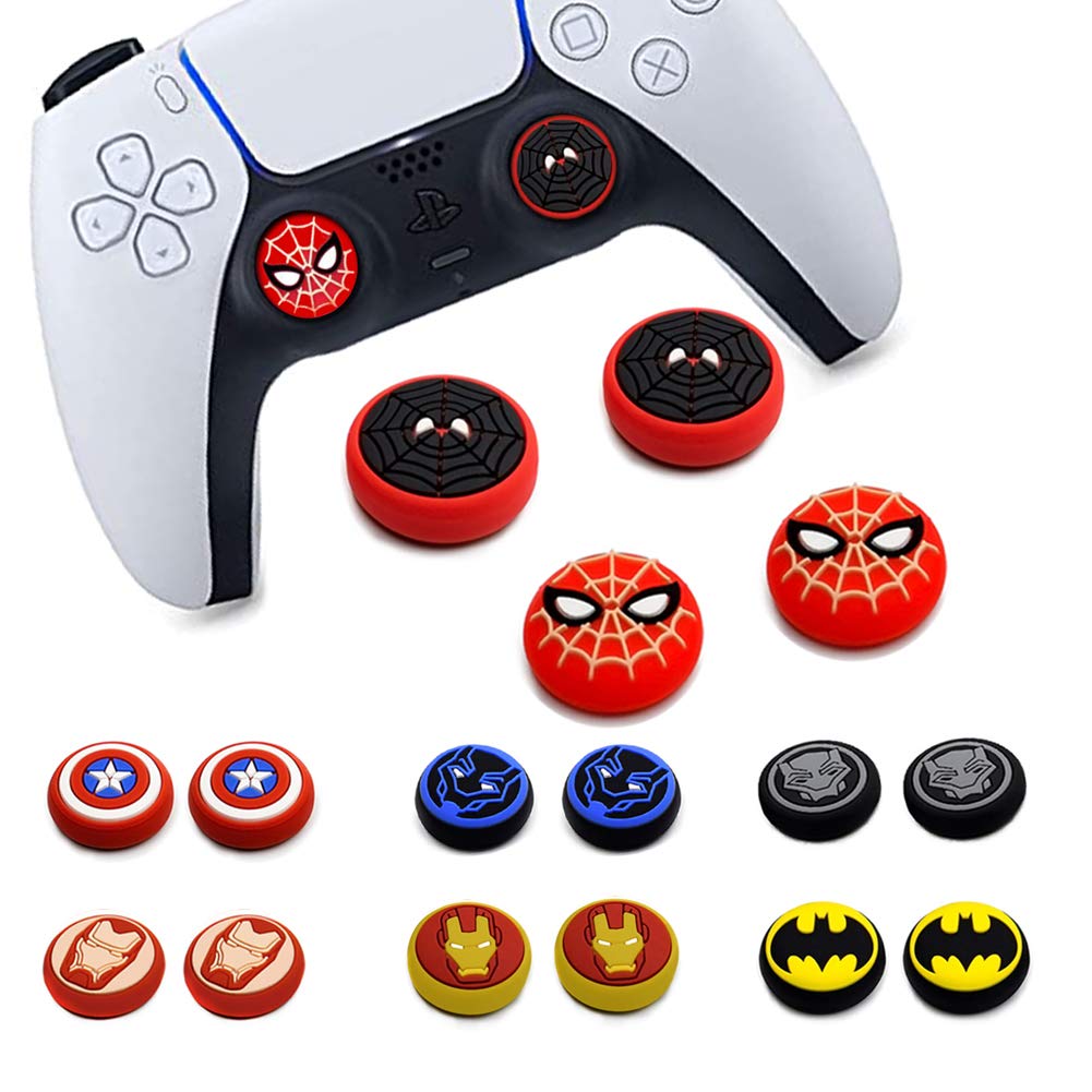 4Pcs Analog Thumb Grip Stick Cover, Wireless Controllers Game Remote Joystick Cap, Fantastic Non-Slip Silicone Handle Protection Cover for PS5/PS4/Xbox one/360/Nintendo Switch PRO (4Pcs A)