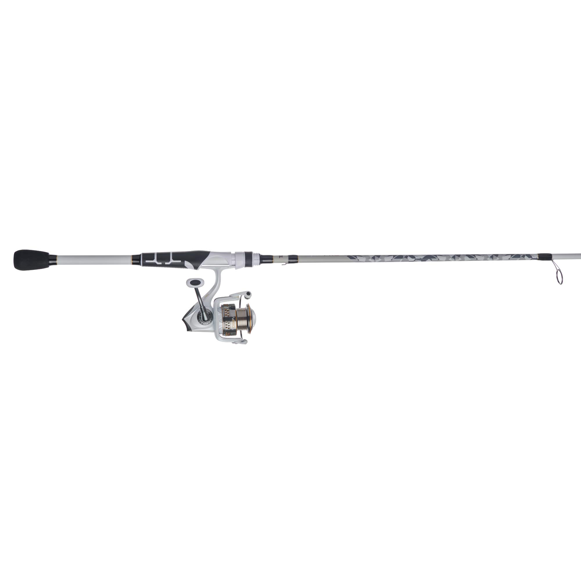 Abu Garcia 6’6” Max Pro Fishing Rod and Reel Spinning Combo, 6 +1 Ball Bearings with Lightweight Graphite Body & Rotor, Extra Durable Everlast Bail System,Grey