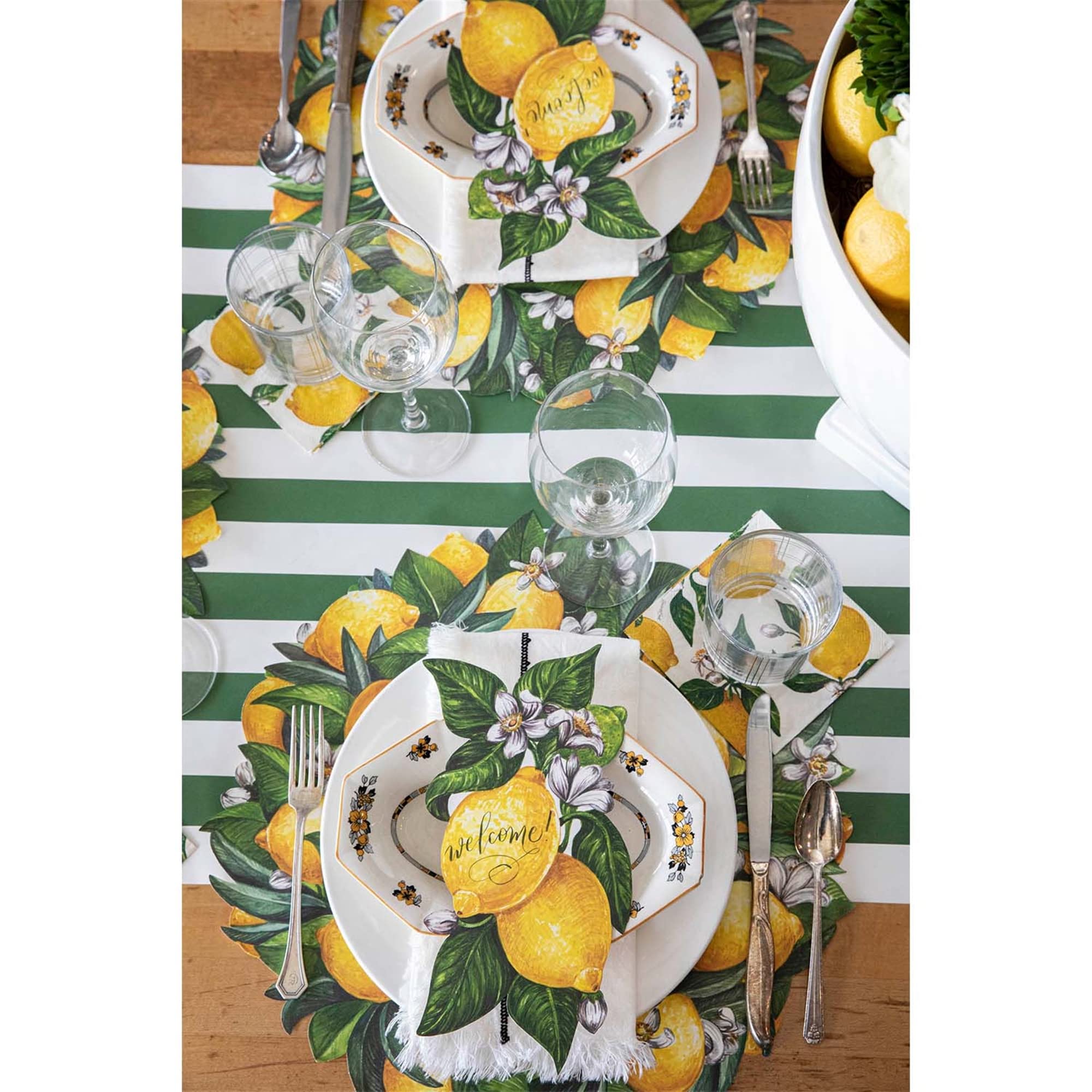 Fruit Seating Cards for Table Setting - Lemon Dinner Name Place Cards Set of 12
