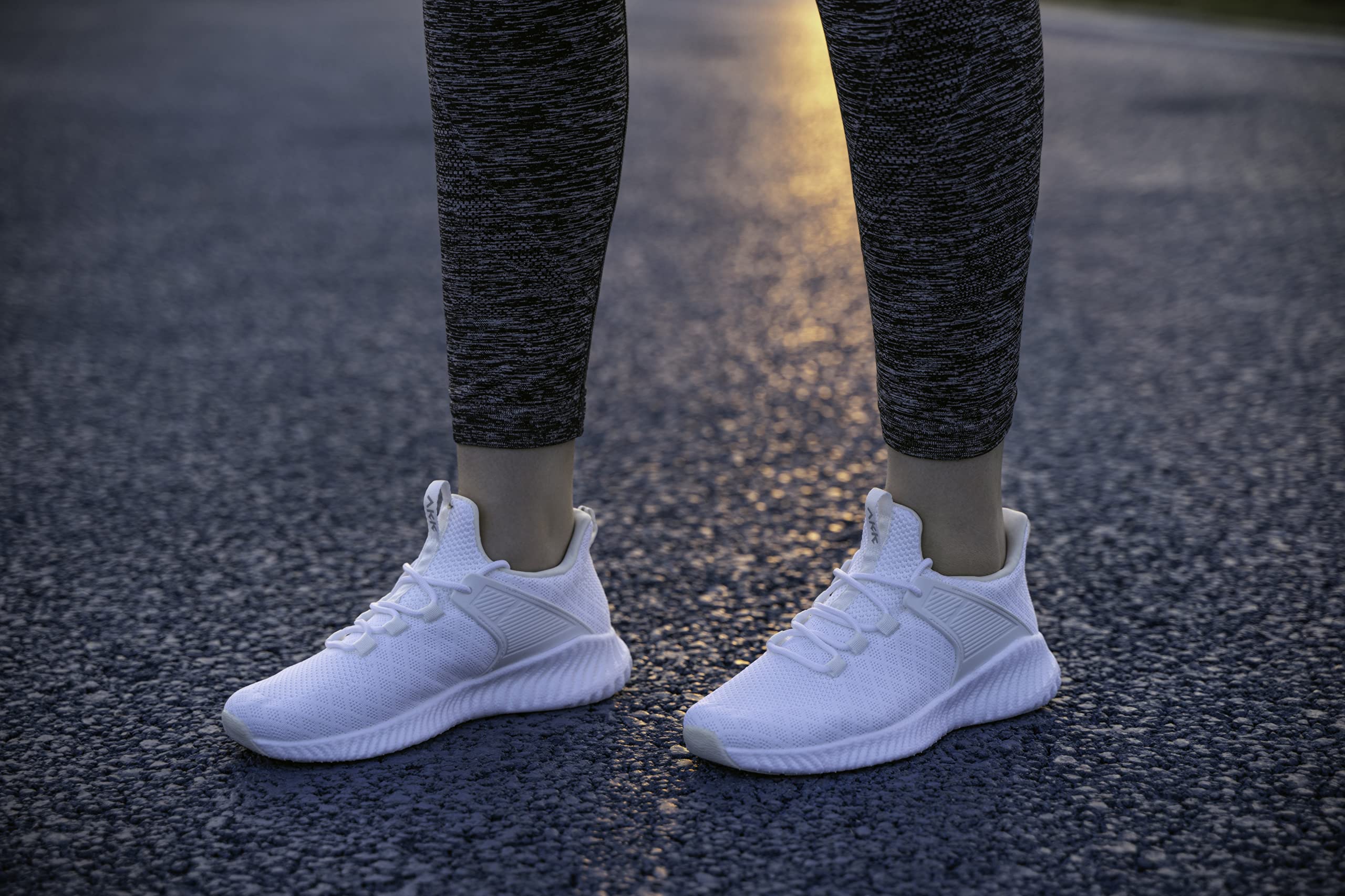 Akk Womens Running Workout Shoes - Non Slip Lightweight Gym Mesh Sneakers for Walking, Tennis, Training, Outdoor Sport White Size 7.5 US