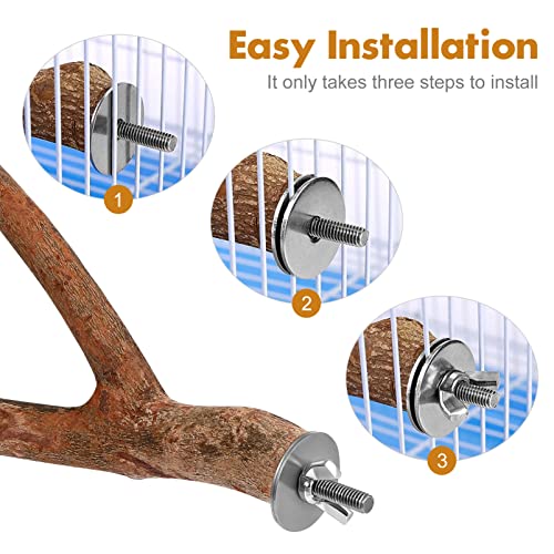 Balacoo Bird Stand Perch Bird Training Stand: Anti-Slip Design: The Surface is Rough, The Bird can Stand Comfortably and Safely, and not Easy to Slip. Paw Grinding Perch