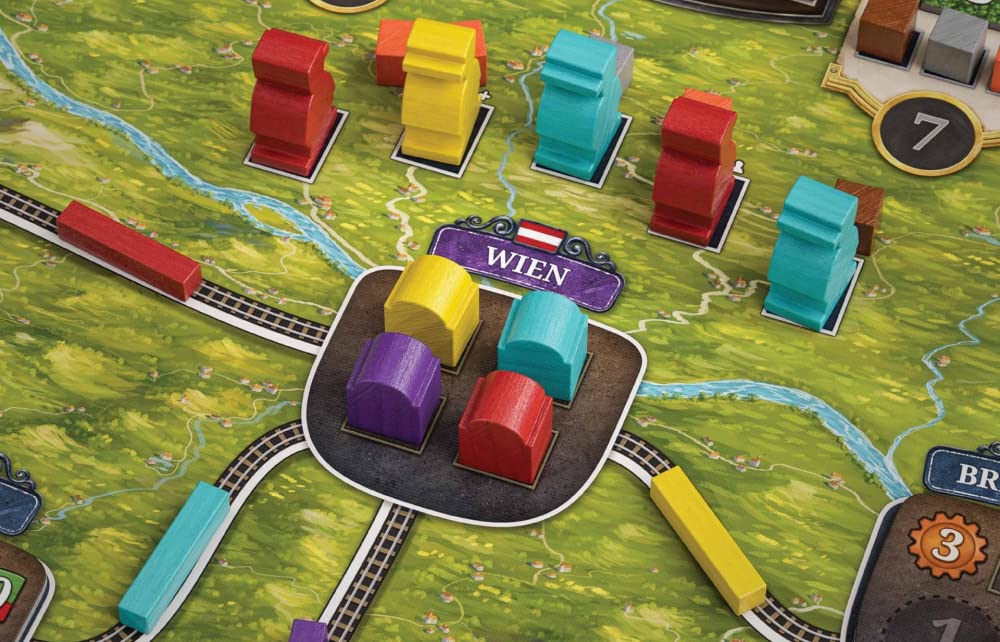 Capstone Games: Imperial Steam, Strategy Board Game, Plan, Build and Expand Your Railway Network, 2 to 5 Players, 120 Minute Play Time, Ages 15 and Up