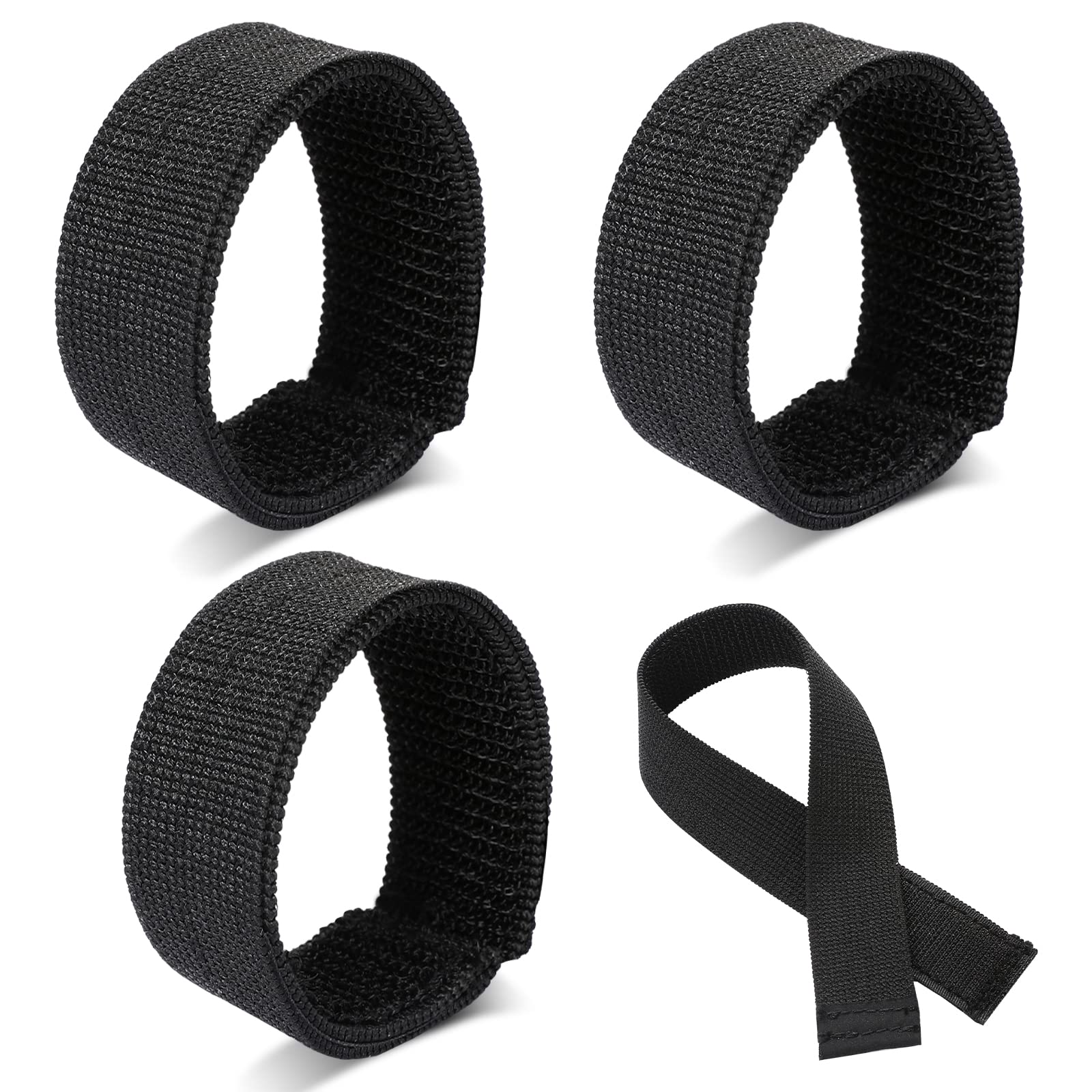 4Pcs Black Boot Blousers Elastic Military Polyester Elastic Boot Bands Military Blousing Straps Ankle Hook and Loop for Men Women Hunting Gardening Hiking Cycling Fishing