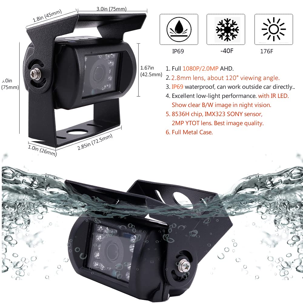 JOINLGO 4-CH GPS WiFi RJ45 1080P Vehicle Bus CCTV DVR Video Recorder Kit Remote View on PC/Phone Waterproof IR Night Vision Camera for Truck Fleet Management (500GB SSD Included)