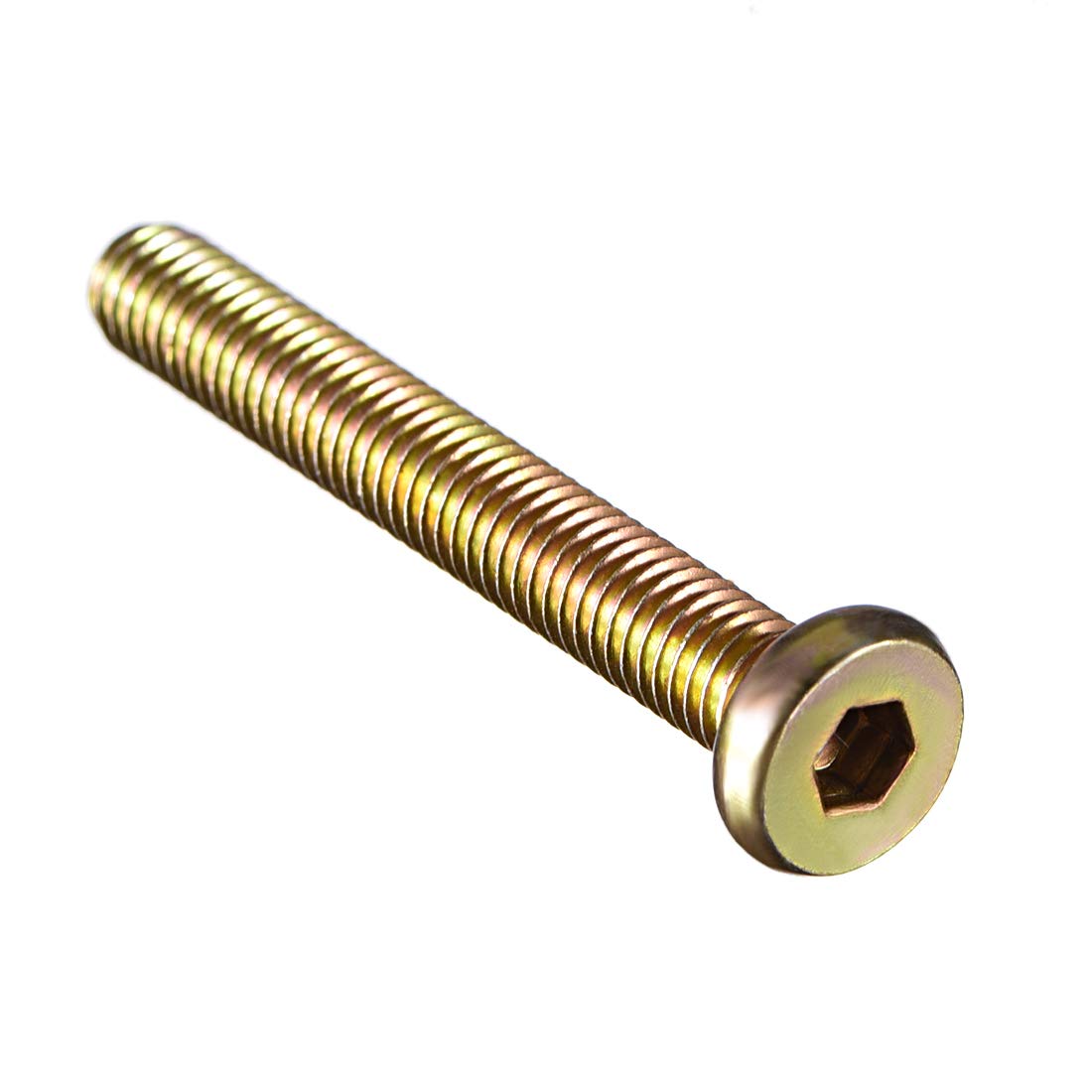 uxcell M6x45mm Furniture Bolt Hex Socket Drive Round Head Screw Zinc Plated 10pcs