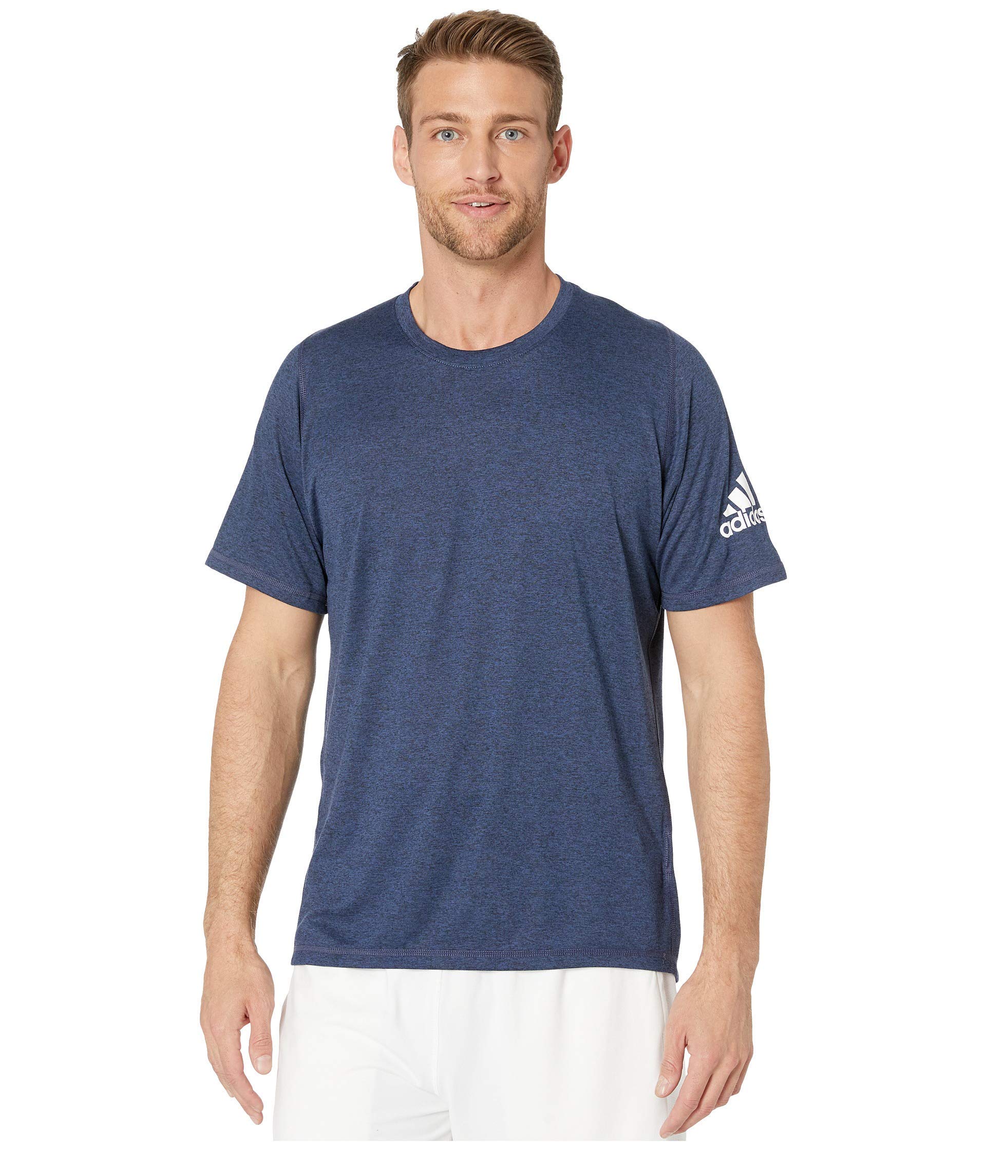 adidas Men's Freelift_Sport Ultimate Heather Tee Tech Indigo Large