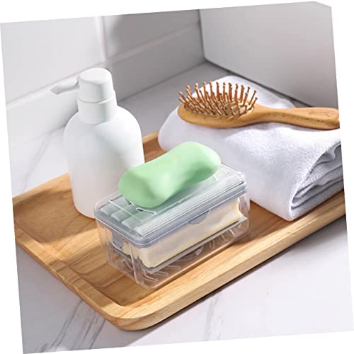 Alipis Box soap Box bar soap Dish soap Dispenser Bag Kitchen soap Dispenser soap bar Holder soap Tray Laundry soap containers Plastic Container pp Multifunction Suitcase Travel